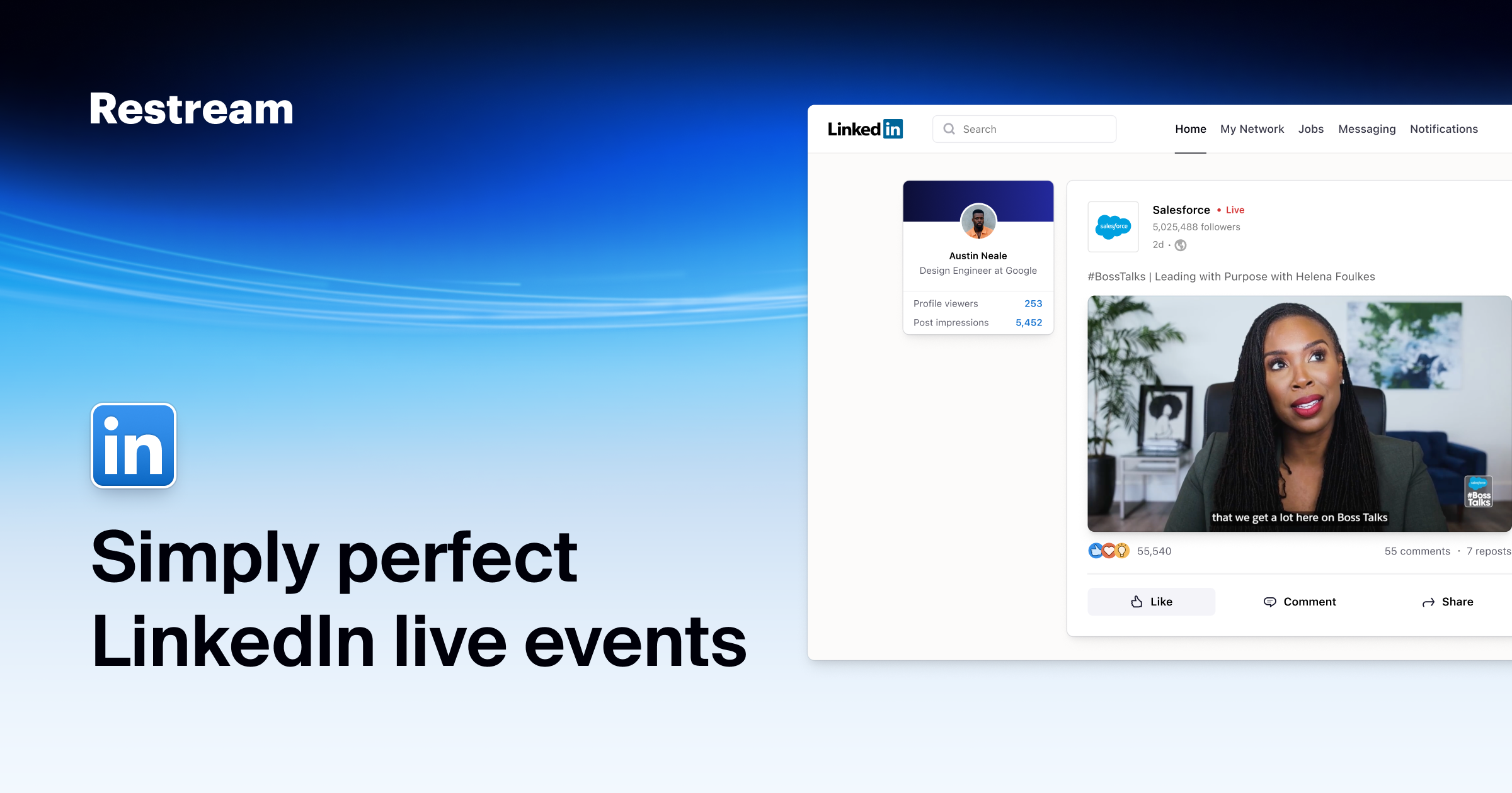 LinkedIn Preferred Live Streaming Provider | Restream