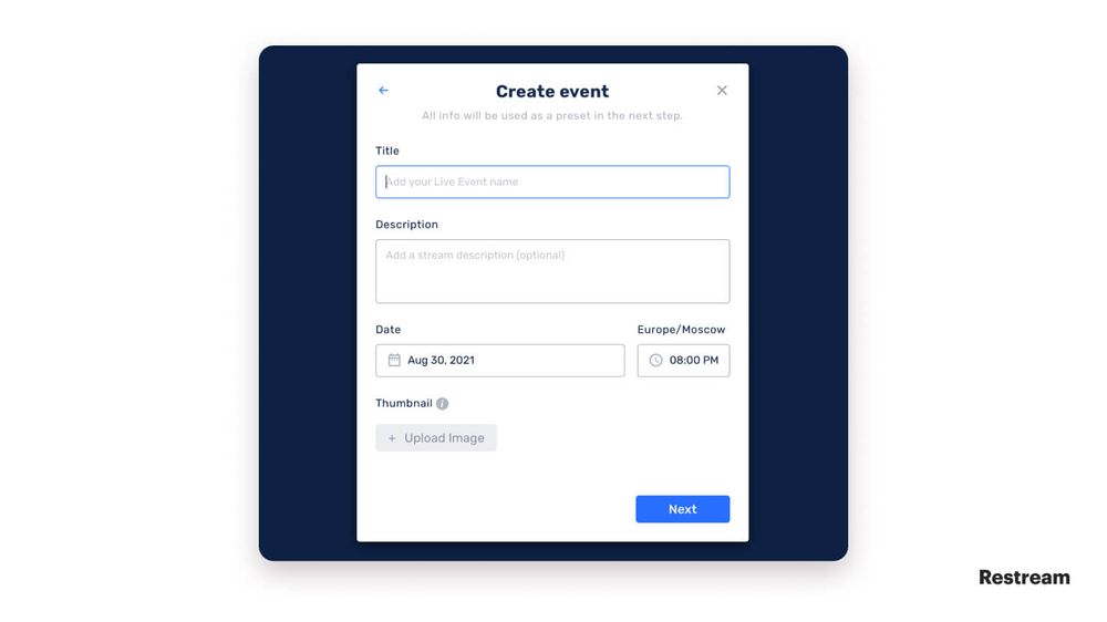 Schedule a YouTube Live Stream in Advance | Restream Integrations