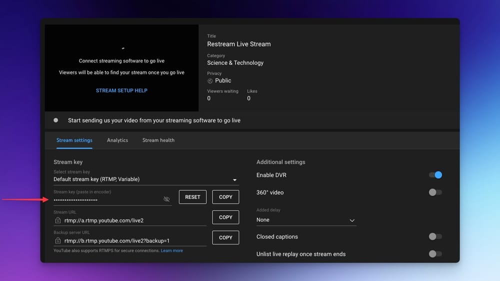 How to Find Your YouTube Stream Key | Restream Learn